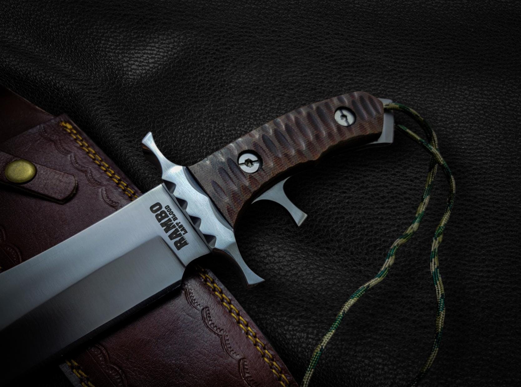 Rambo Last Blood Replica Knife With Leather Sheath | Heartstopper ...