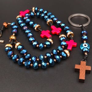 Catholic Rosary,hand Made,crystal Bead Rosary,spiritual,prayer ...