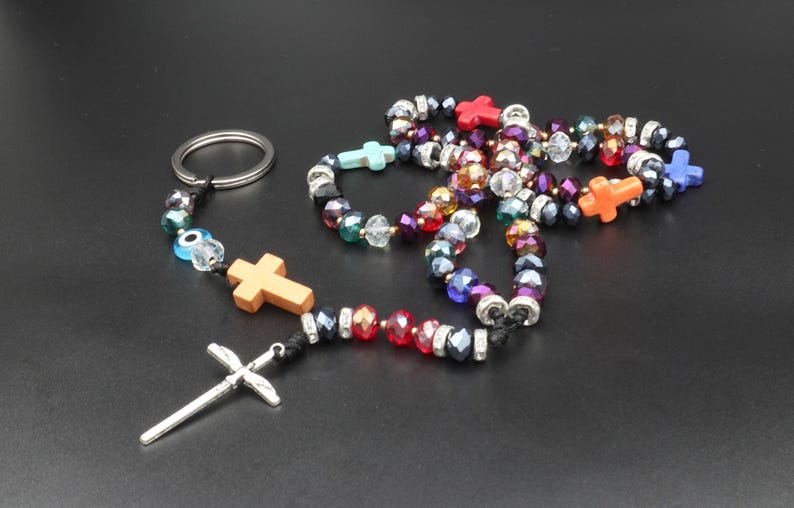 Catholic Rosary,hand Made,crystal Bead Rosary,spiritual,prayer ...