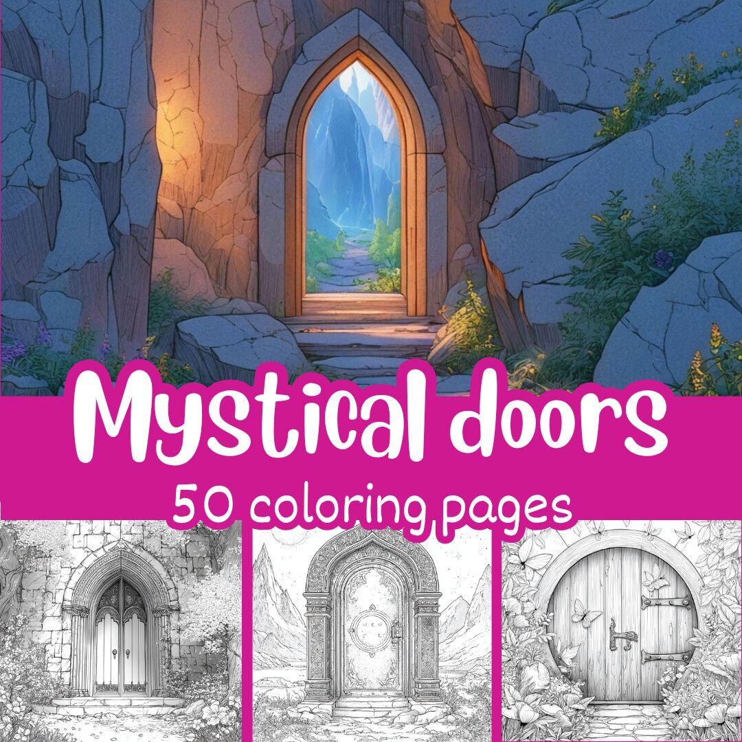 Mystical Doors Coloring Book: 50 Fantasy Designs (PDF Download - Etsy
