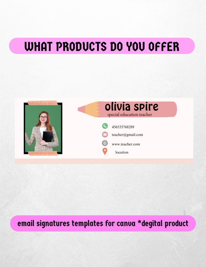 Email Signature Template, Teacher Email Signature, Back to School Email ...