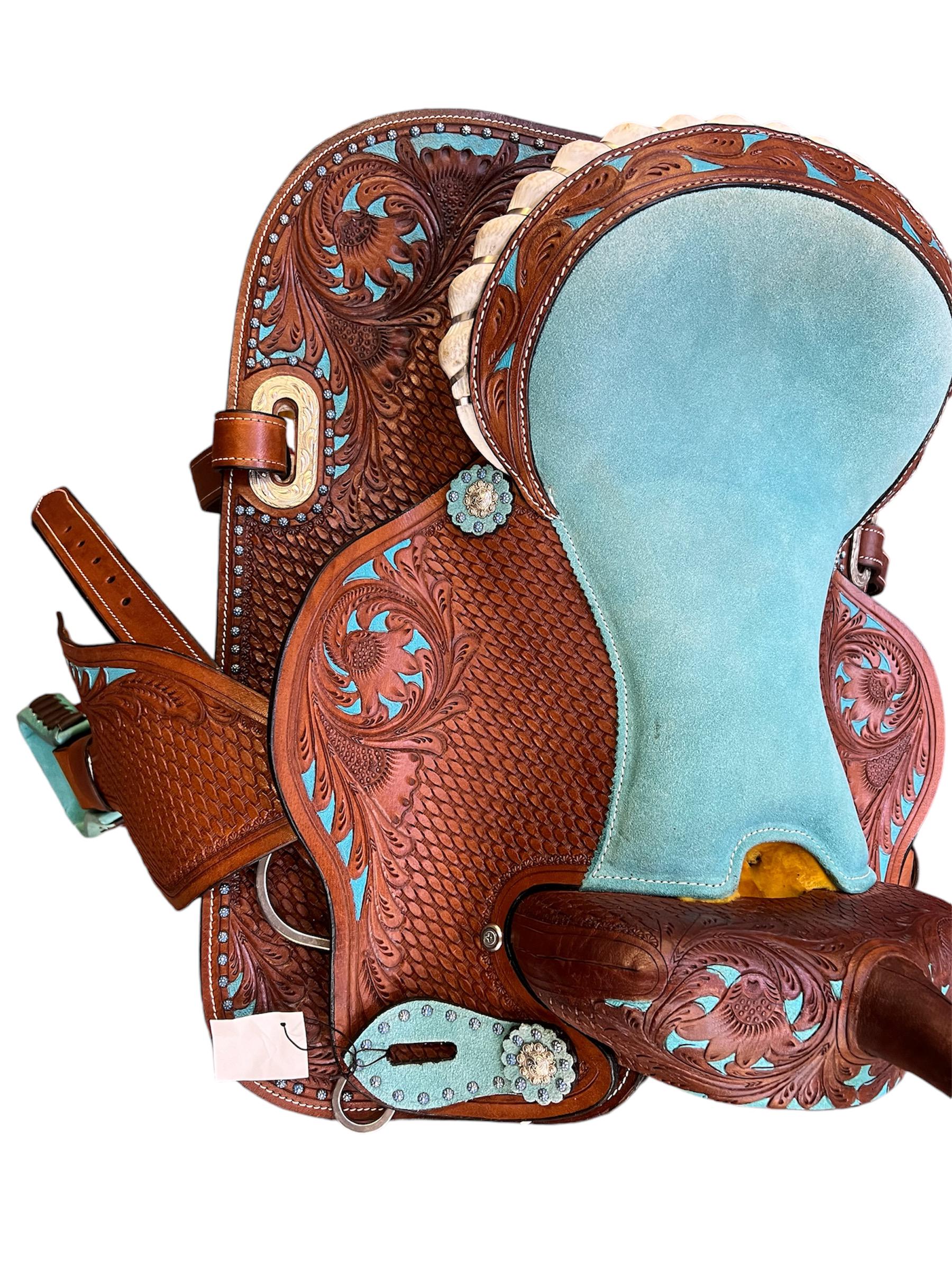 Cow Leather Western Barrel Racing Trail Horse Saddle Tack Premium ...
