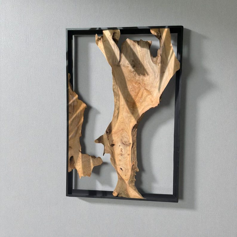 Preserved Moss and Wood Wall Art | Biophilic Decor | Vertical ...