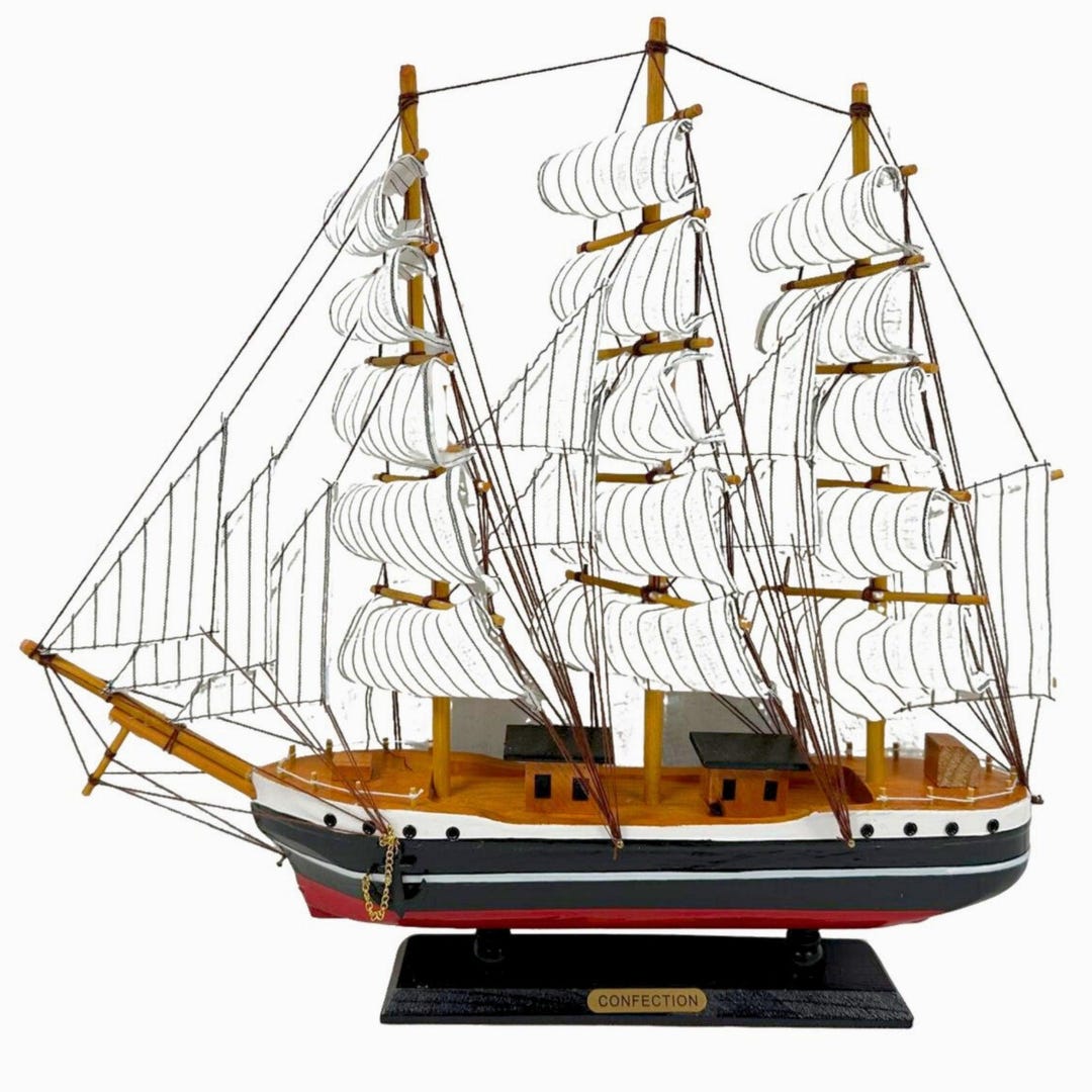 Confection Model Sea Ship 1b Display Stand Assembled 48cm Handmade ...