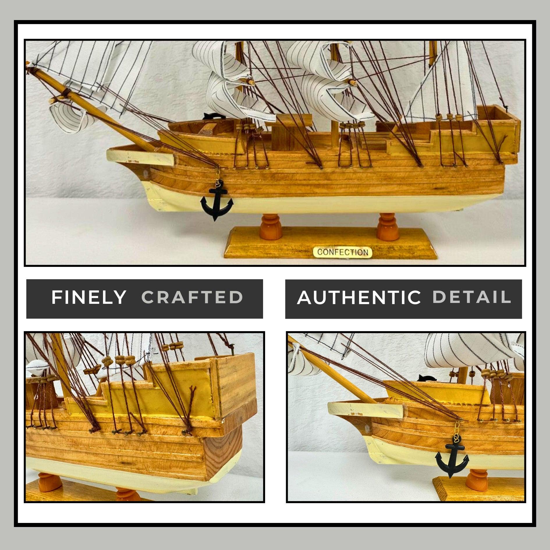 Confection Model Sea Ship 1g Display Stand Assembled 38cm Handmade ...