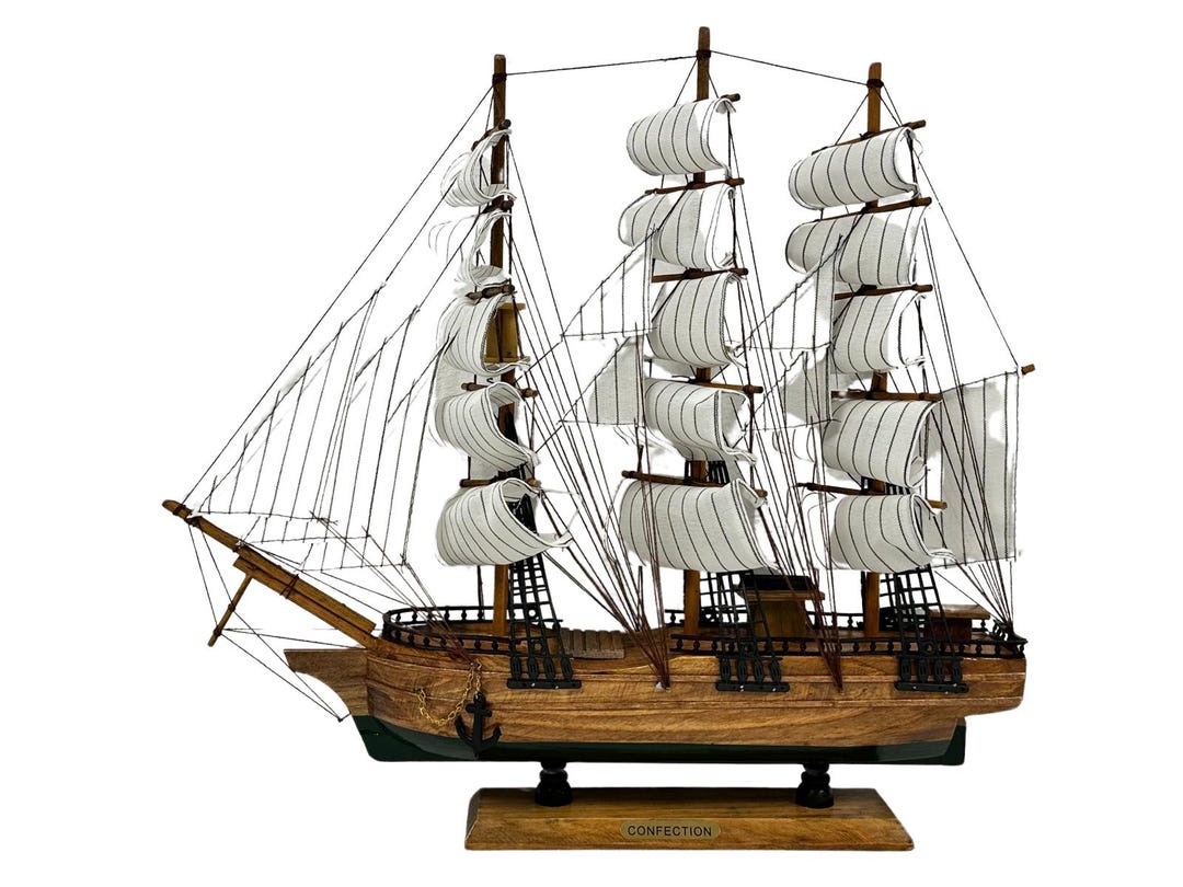 Confection Model Sea Ship 2c Display Stand Assembled 49cm Handmade - Etsy