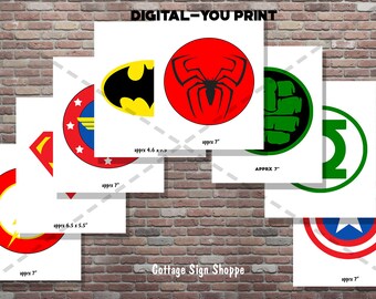 Superheroe Decoraciones Superhéroe Numero 4 Superhéroe | Etsy