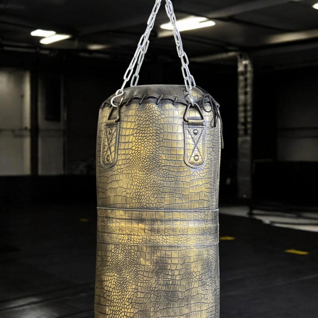 Crocodile Punching Bag Golden Colour: Heavy Duty Training for Boxing ...