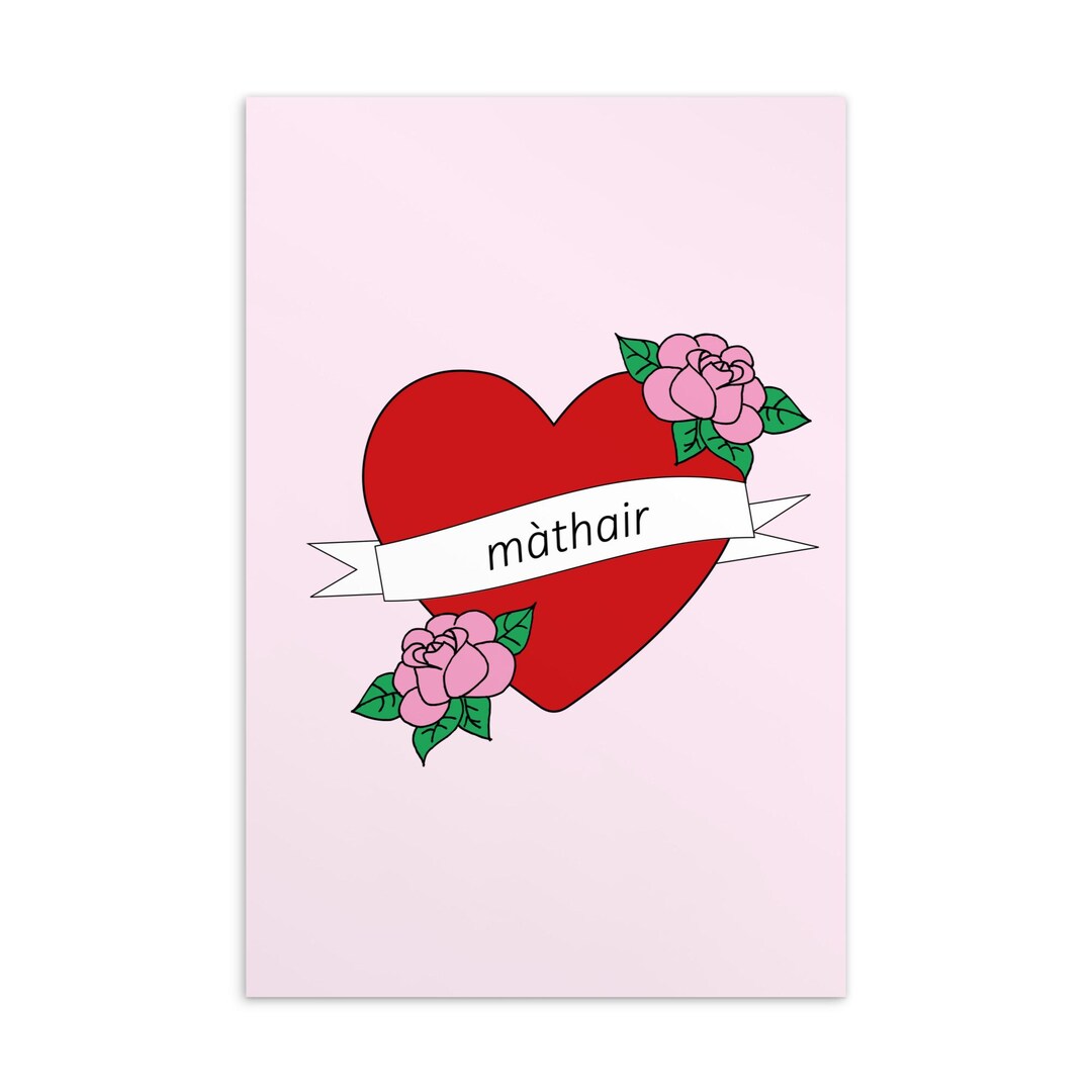 Mother (màthair is Mother in Scottish Gaelic (gàidhlig)) Pink ...