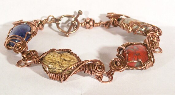 Items similar to Bracelet - Wrapture in copper on Etsy