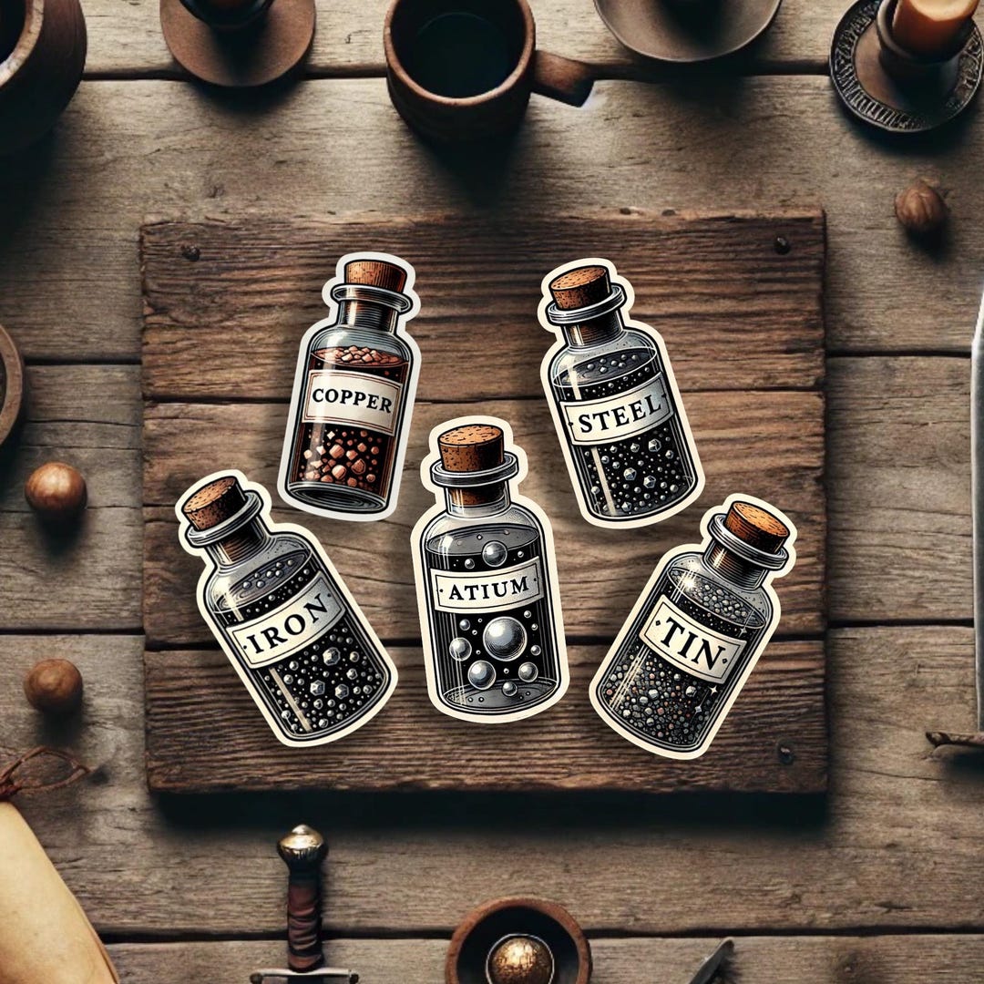 MISTBORN - Metal Vials Bundle - Vinyl Sticker - Etsy