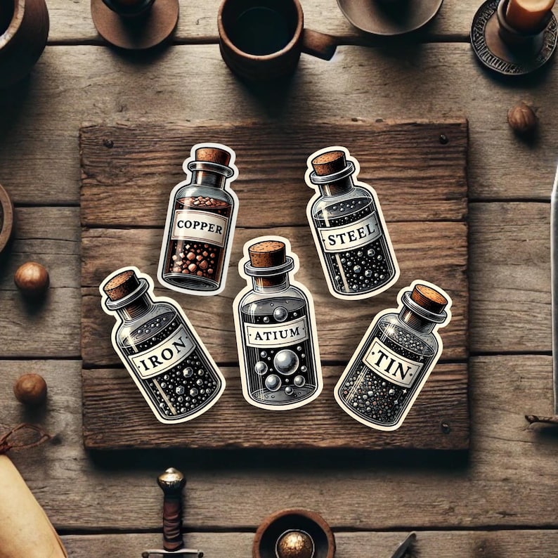 MISTBORN Metal Vials Bundle Vinyl Sticker - Etsy