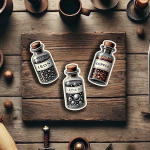 MISTBORN - Metal Vials Bundle - Vinyl Sticker - Etsy