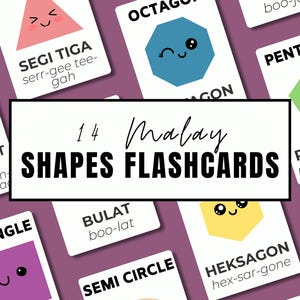 Malay Shapes Flashcards for Kids | Learn Shapes in Malay | A4 Printable ...