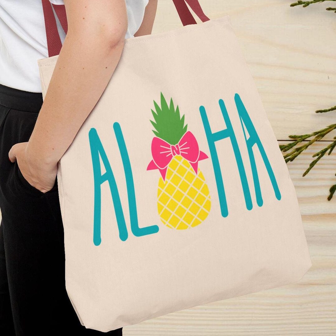 ALOHA Beach Theme Tote Bag With 5 Handle Choices and 3 Sizes Women's ...