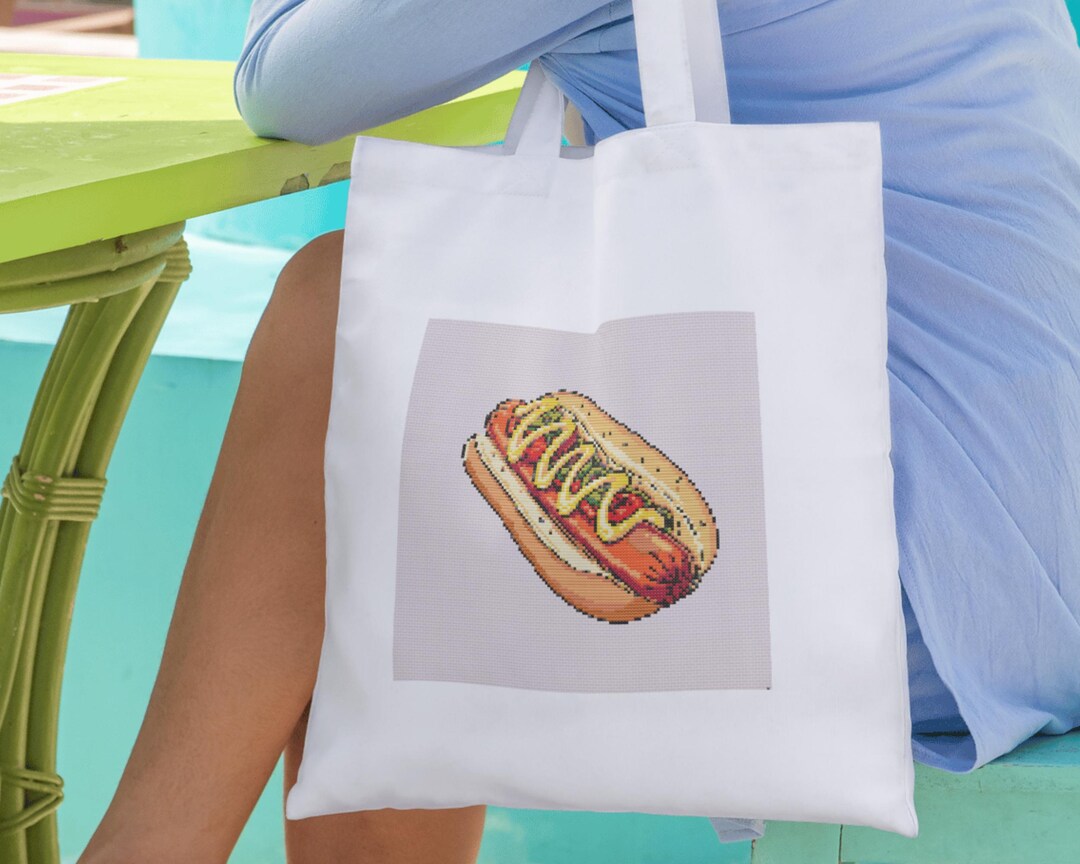 Hot Dog Cross Stitch Pattern, X-cross Stitch, Instant Download PDF ...