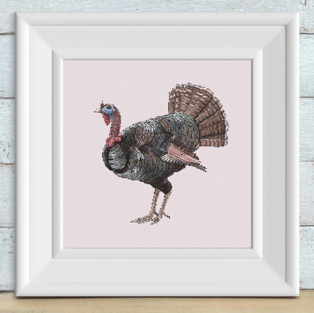 Wild Turkey, Cross Stitch Pattern, X-cross Stitch, Instant Download PDF ...
