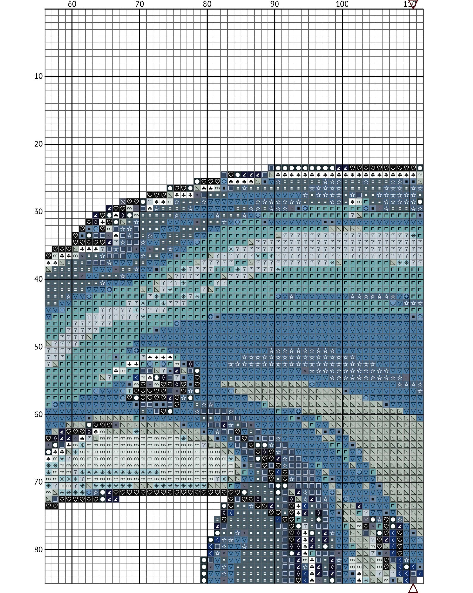 Dolphin Cross Stitch Pattern, X-cross Stitch, Instant Download PDF ...
