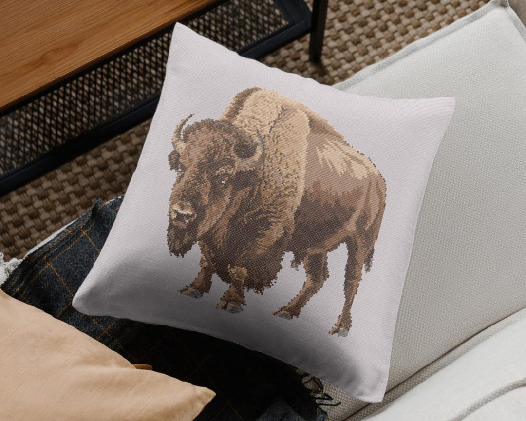 Bison Cross Stitch Pattern, X-cross Stitch, Instant Download PDF ...