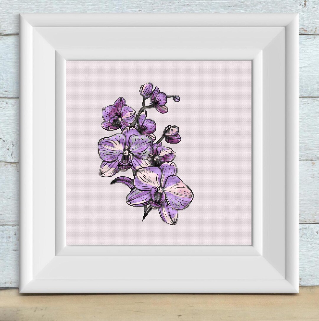 Orchid Cross Stitch Pattern, X-cross Stitch, Instant Download PDF ...
