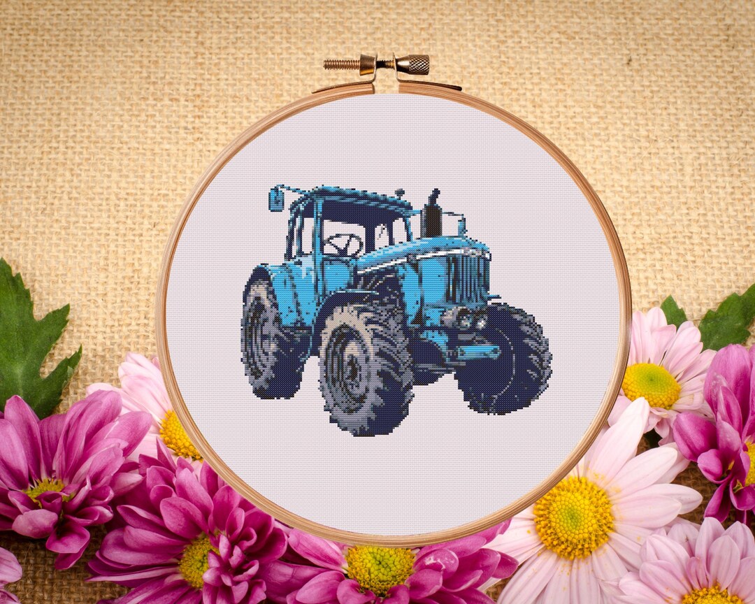 Tractor, Cross Stitch Pattern, X-cross Stitch, Instant Download PDF ...