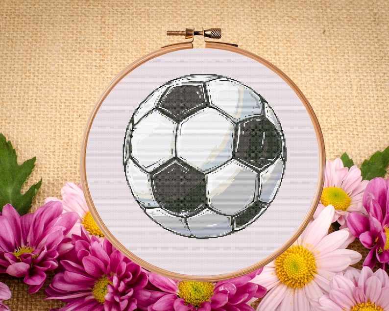 Soccer Ball, Cross Stitch Pattern, X-cross Stitch, Instant Download PDF ...