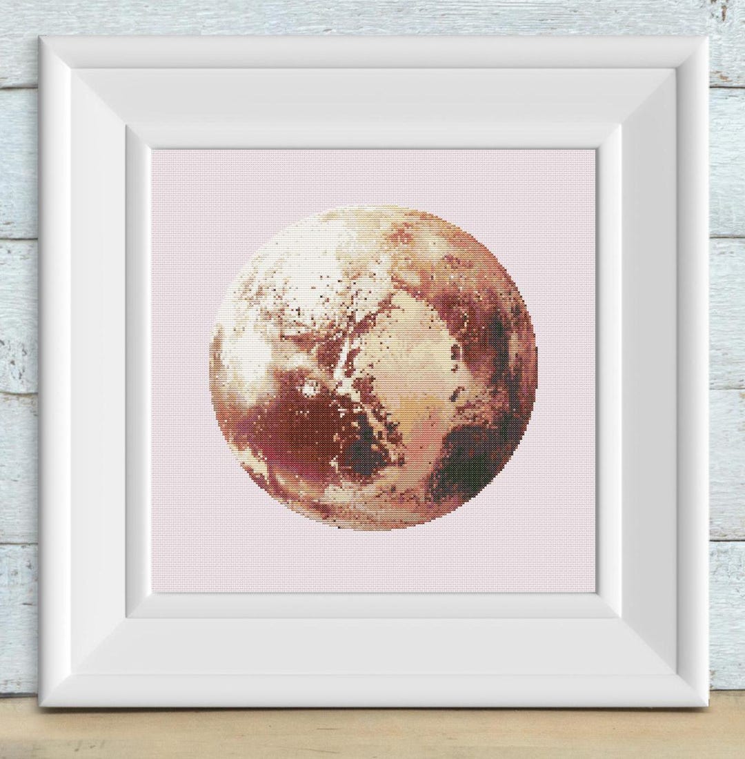 Planet Pluto Cross Stitch Pattern, X-cross Stitch, Instant Download PDF ...