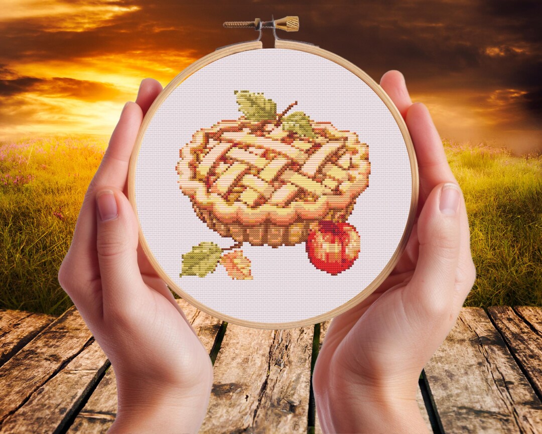 Thanksgiving Apple Pie Cross Stitch Pattern, X-cross Stitch, Instant ...