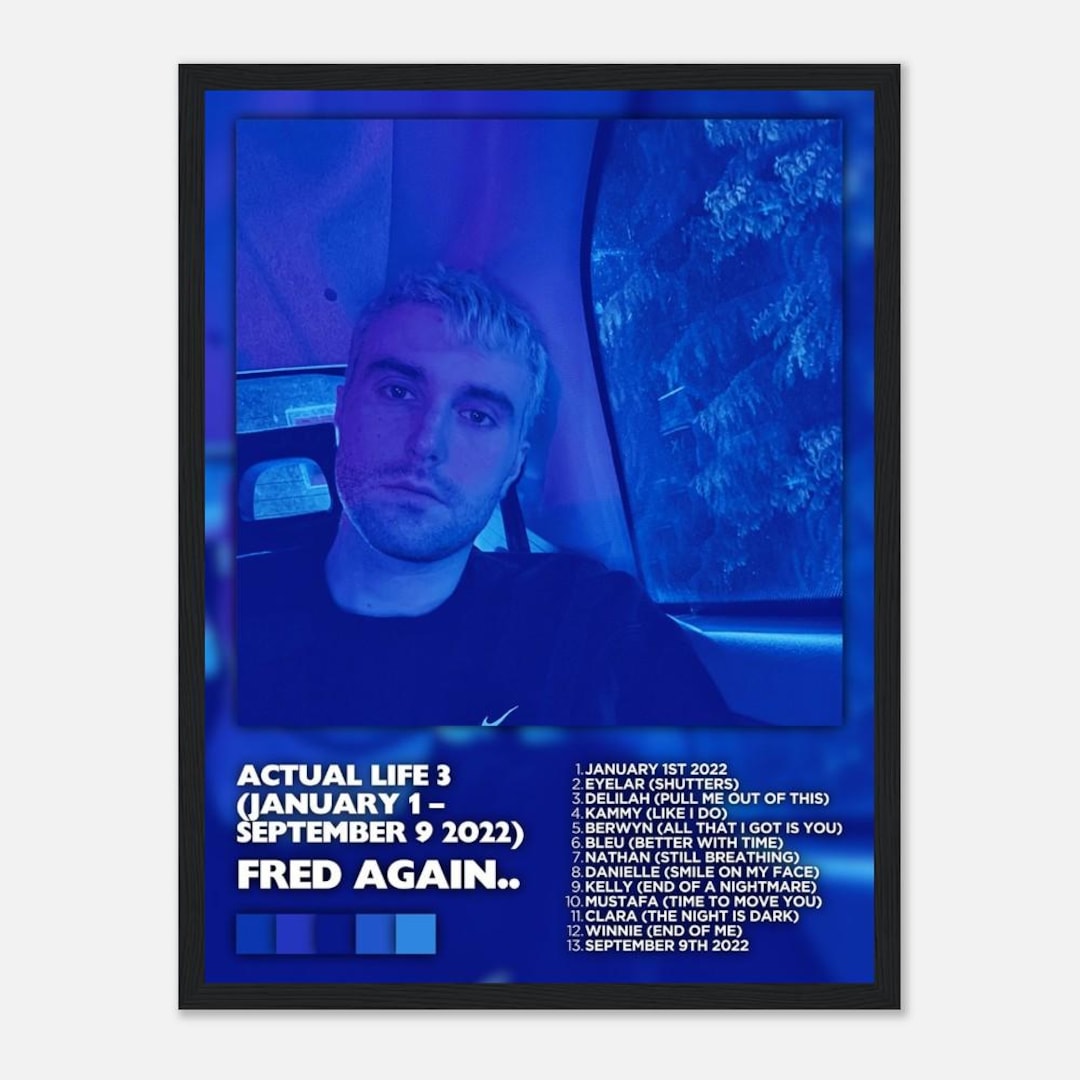 Fred Again.. actual Life 3 Album Poster: Minimalist Aesthetic Wall Art ...