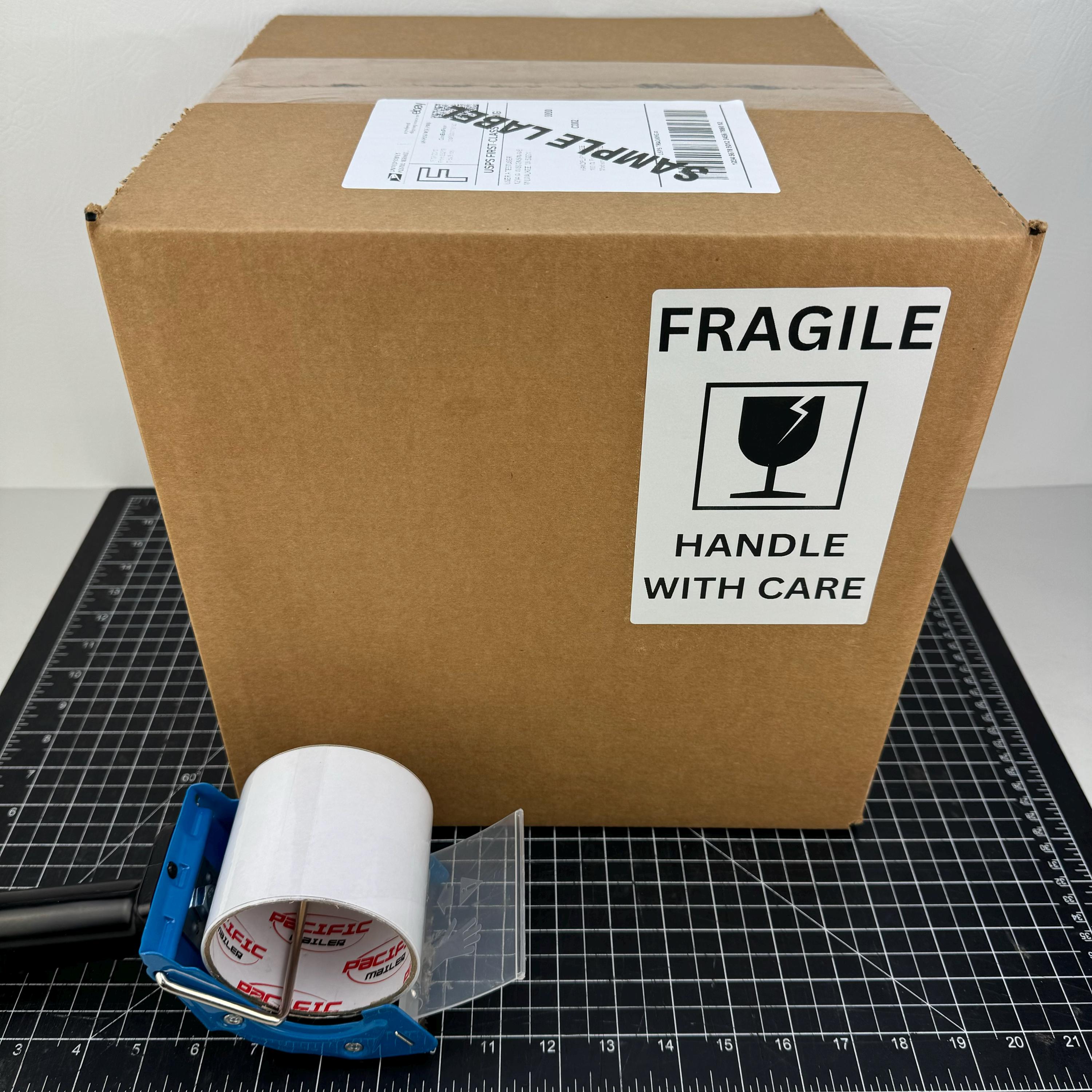 Handle With Care Fragile 4x6 Printable Thermal Shipping Label Design ...