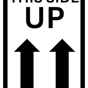 This Side up 4"x6" Printable Thermal Shipping Label Design - Etsy