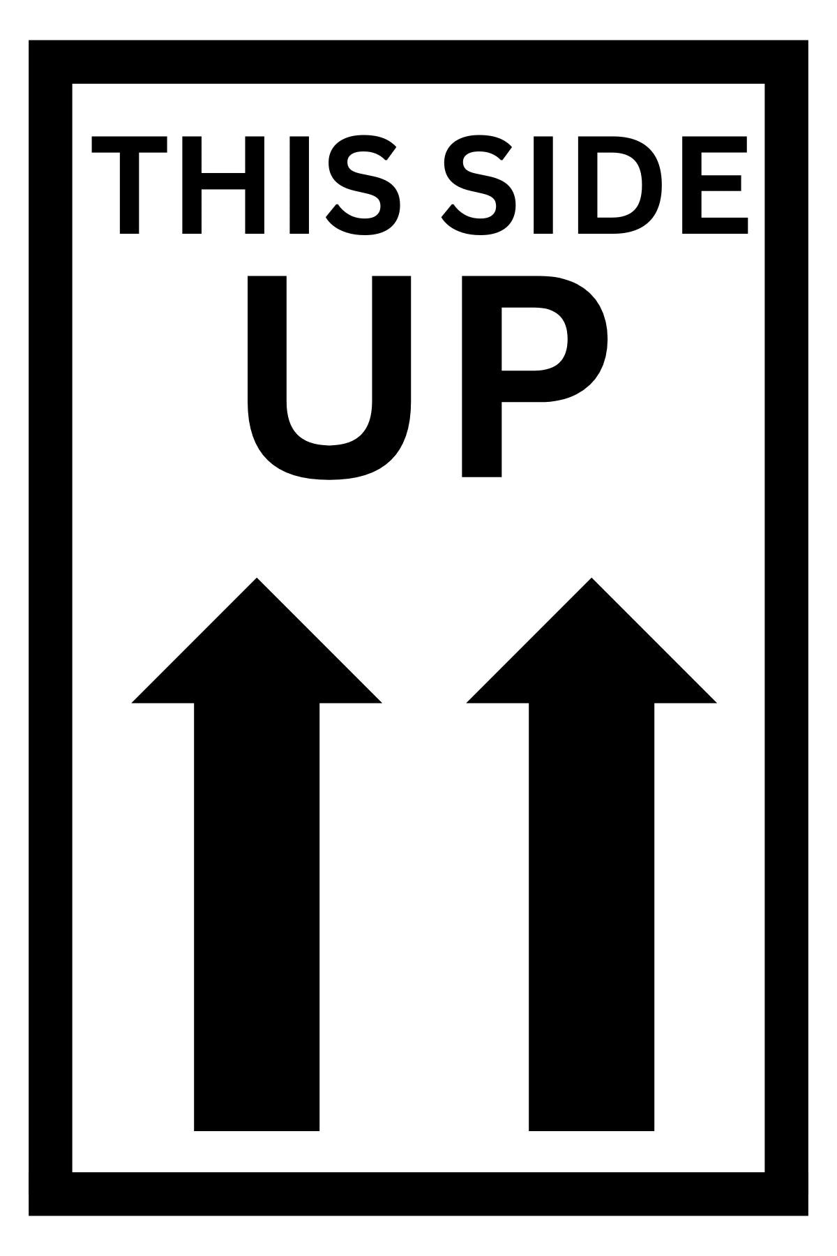 This Side up 4"x6" Printable Thermal Shipping Label Design - Etsy