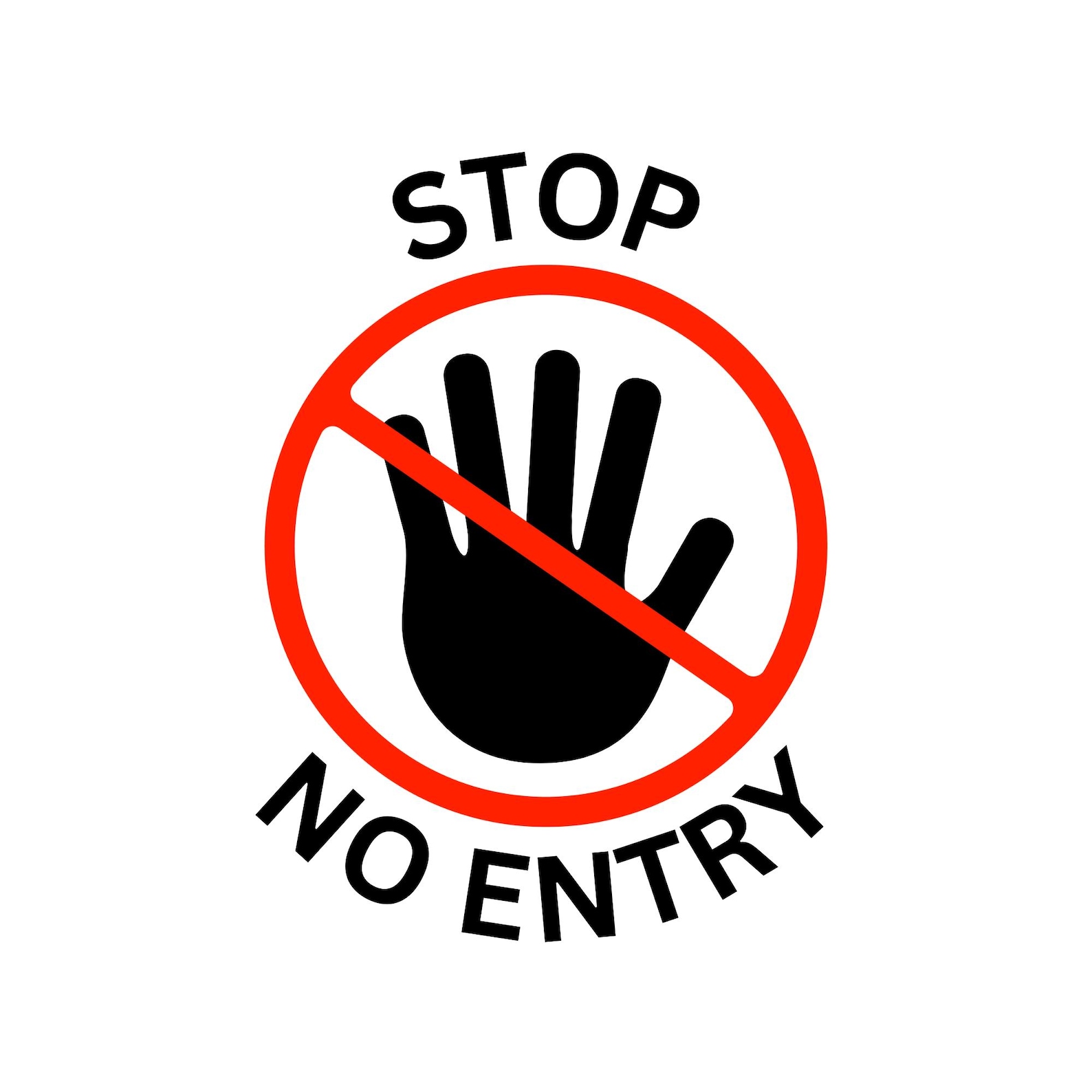 Stop - No Entry Printable Sign | High-resolution Digital File | Red and ...