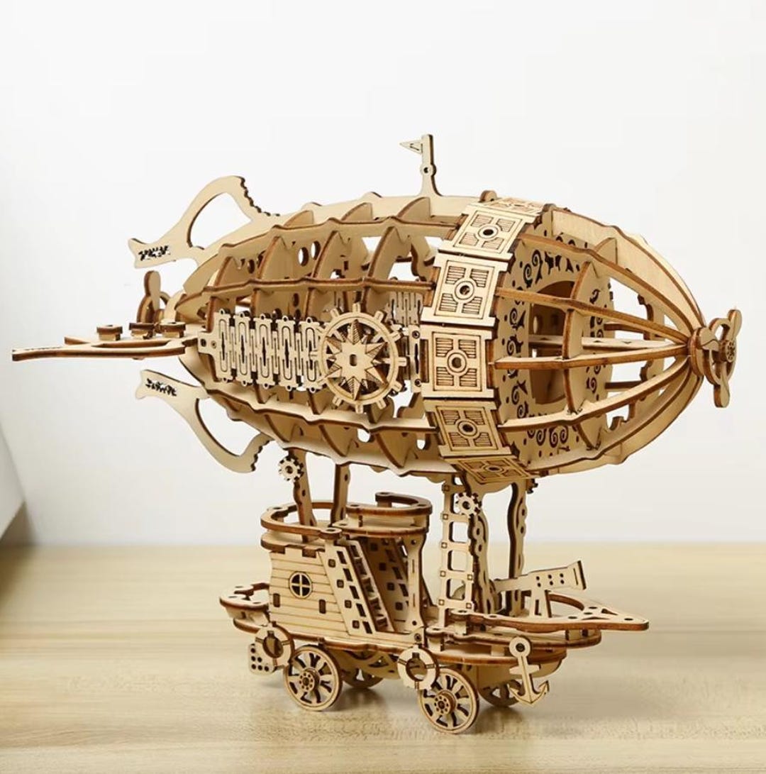 Creative Airship Model Jigsaw Puzzles Models Kit Child Model Car DIY 3D ...