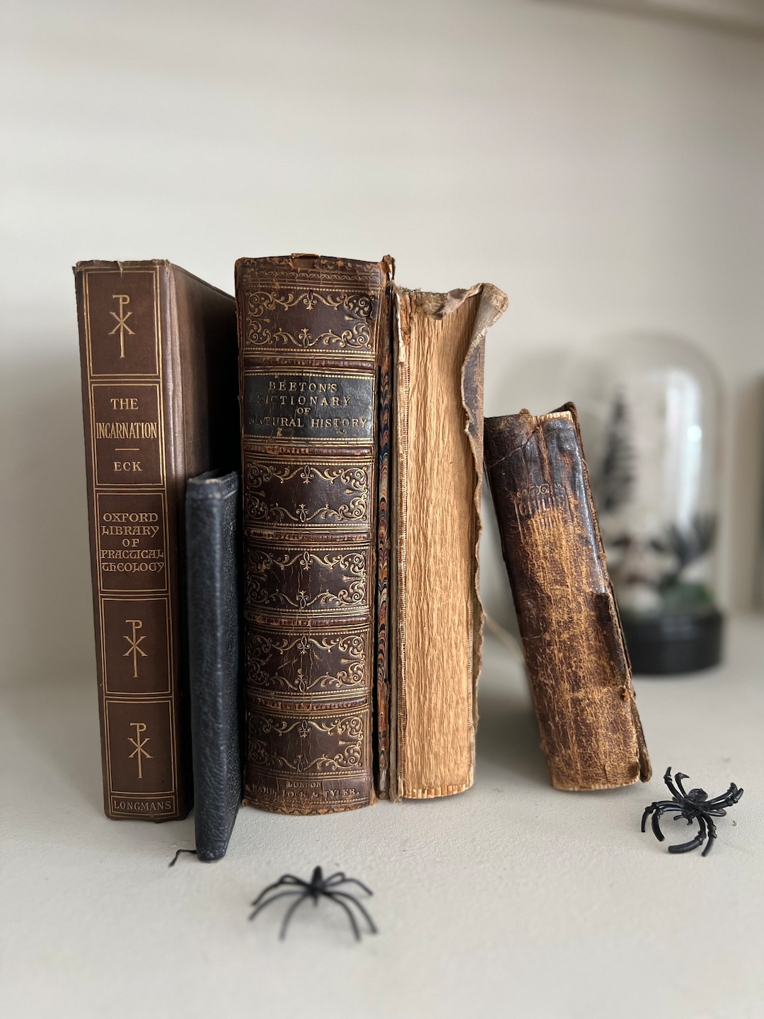 Vintage Book Stack - Halloween Styling Prop - Fall Decor - Instant Mini ...