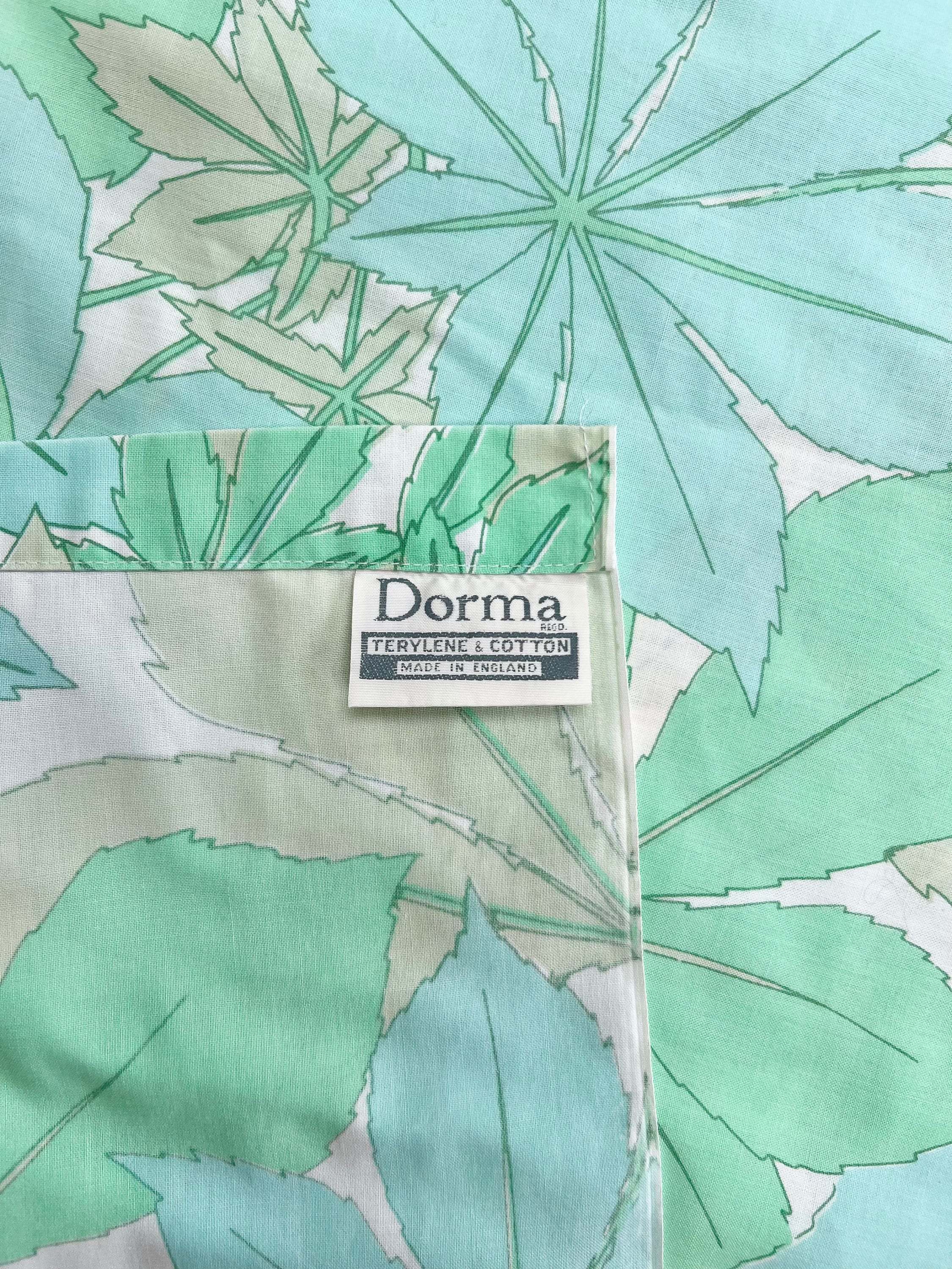 Rare Vintage Dorma Flat Sheet.tropical Leaf. Plant Lover. Retro Bedding ...