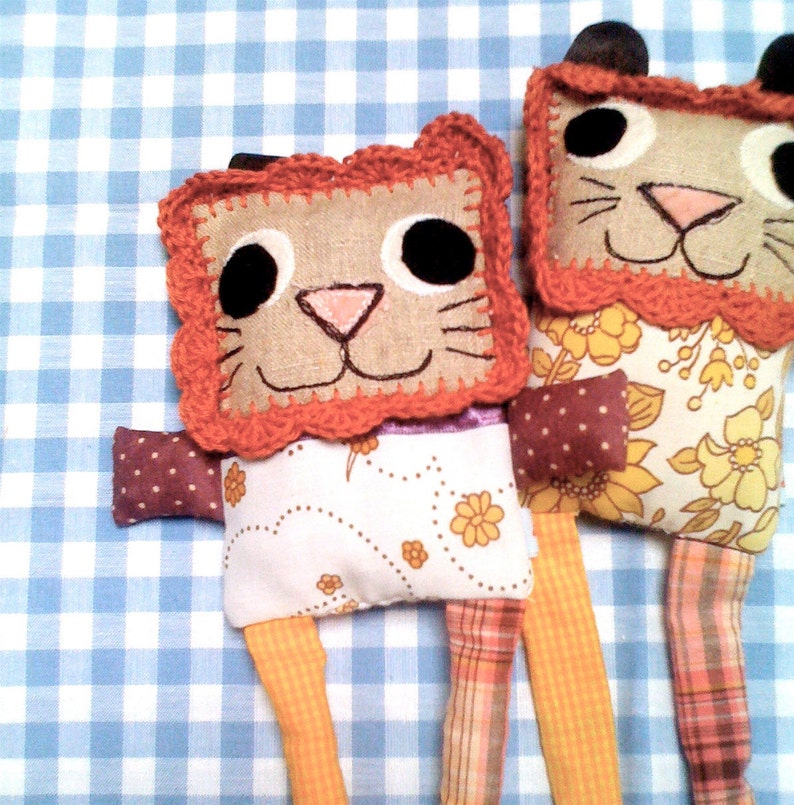 Cute Retro Toy Plushie Animal, Kawaii, Digital Pdf Pattern, Simple Soft ...