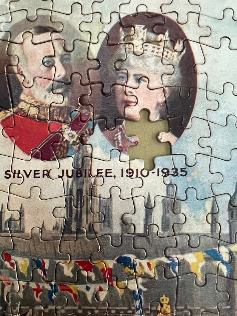 Vintage George V Queen Mary Silver Jubilee Jigsaw Puzzle 1935 ~ Rare ...