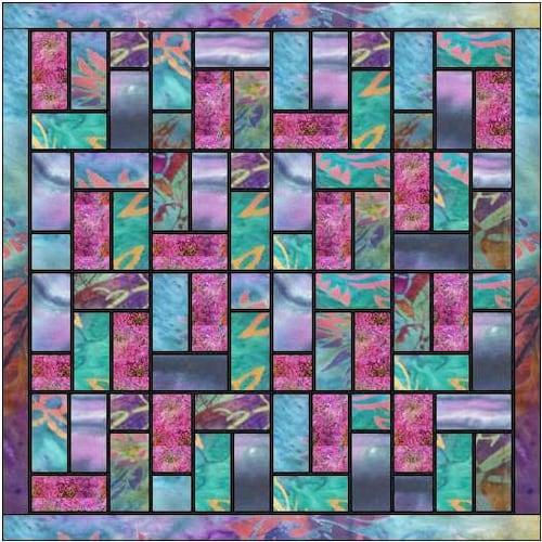 Stained Glass Batik Quilt Pattern Digital - Etsy