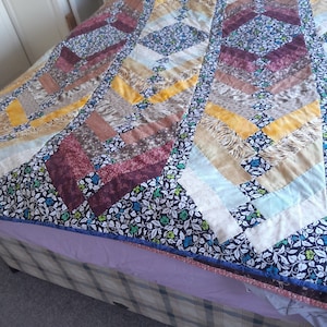 French Braid Patchwork Quilt throw King Size Cotton Rectangle - Etsy