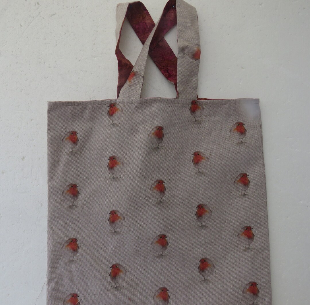 Robin Shopping Tote Bag - Fully Lined - Etsy