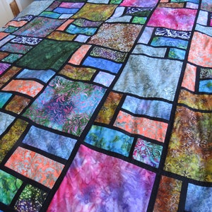 Stained Glass Batik Large Quilt Pattern Digital - Easier Method of ...