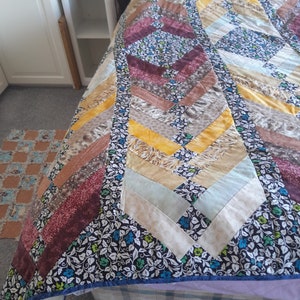 French Braid Patchwork Quilt throw King Size Cotton Rectangle - Etsy