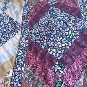 French Braid Patchwork Quilt throw King Size Cotton Rectangle - Etsy