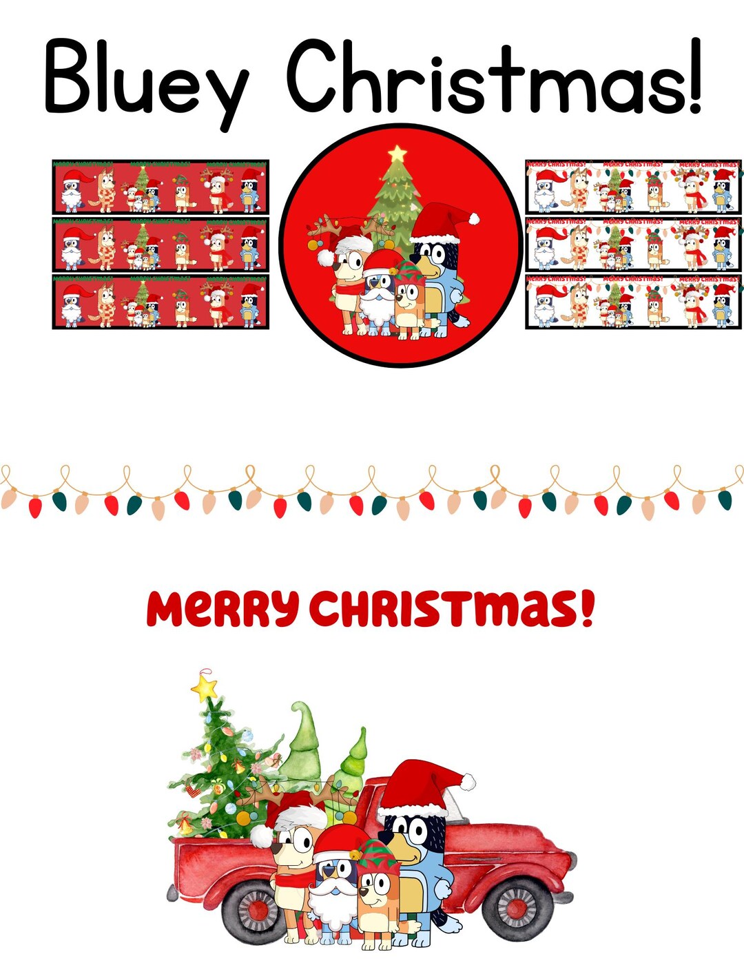 Bluey Christmas Classroom Decorations - Etsy Canada
