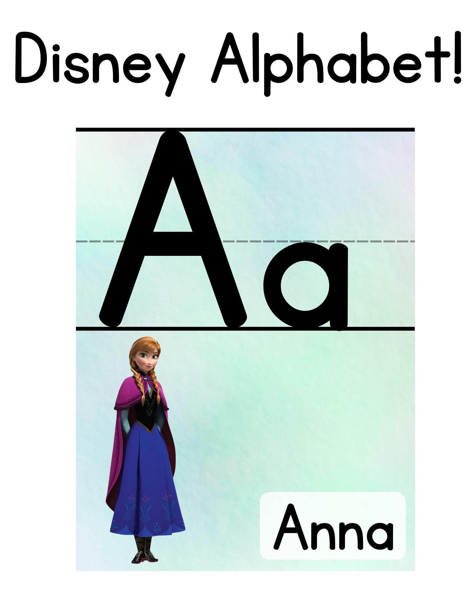 Disney Princess Alphabet Poster