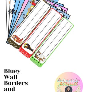 Bluey Wall Borders and Classroom Name Tags - Etsy