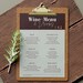 Custom Wine Menu Templates for Bars and Restaurants - Printable ...