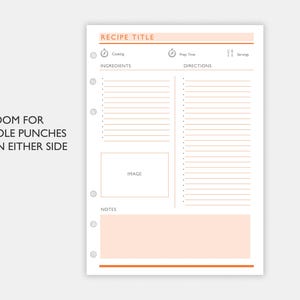 Printable Recipe Book Template | Blank Recipe Page & Cookbook Journal ...