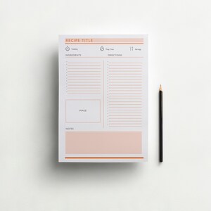 Printable Recipe Book Template | Blank Recipe Page & Cookbook Journal ...